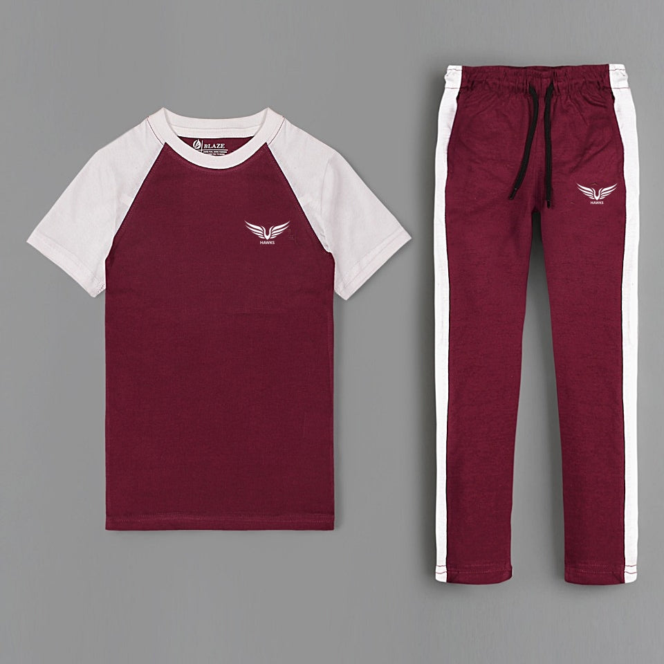 HAWKS maroon raglan unisex tracksuit – Hawks wears